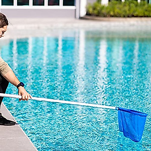 Pool Skimmer - Pool Skimmer Net without Pole, Swimming Pool Leaf Skimmer Net with Reinforced Frame, Larger Capacity Pool Nets for Cleaning, Durable Deep Rake Net Easy Scoop Edge,Debris Pickup Removal