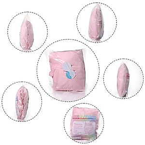 GAGAKU Stuffed Animal Bean Bag Cover Toy Storage, 24 Inches Kids Bean Bag Chair Cover ONLY Pink Unicorn Large Zipper Bean Bag for Organizing Kids Plush Toys Home Supplies (Cover Only)