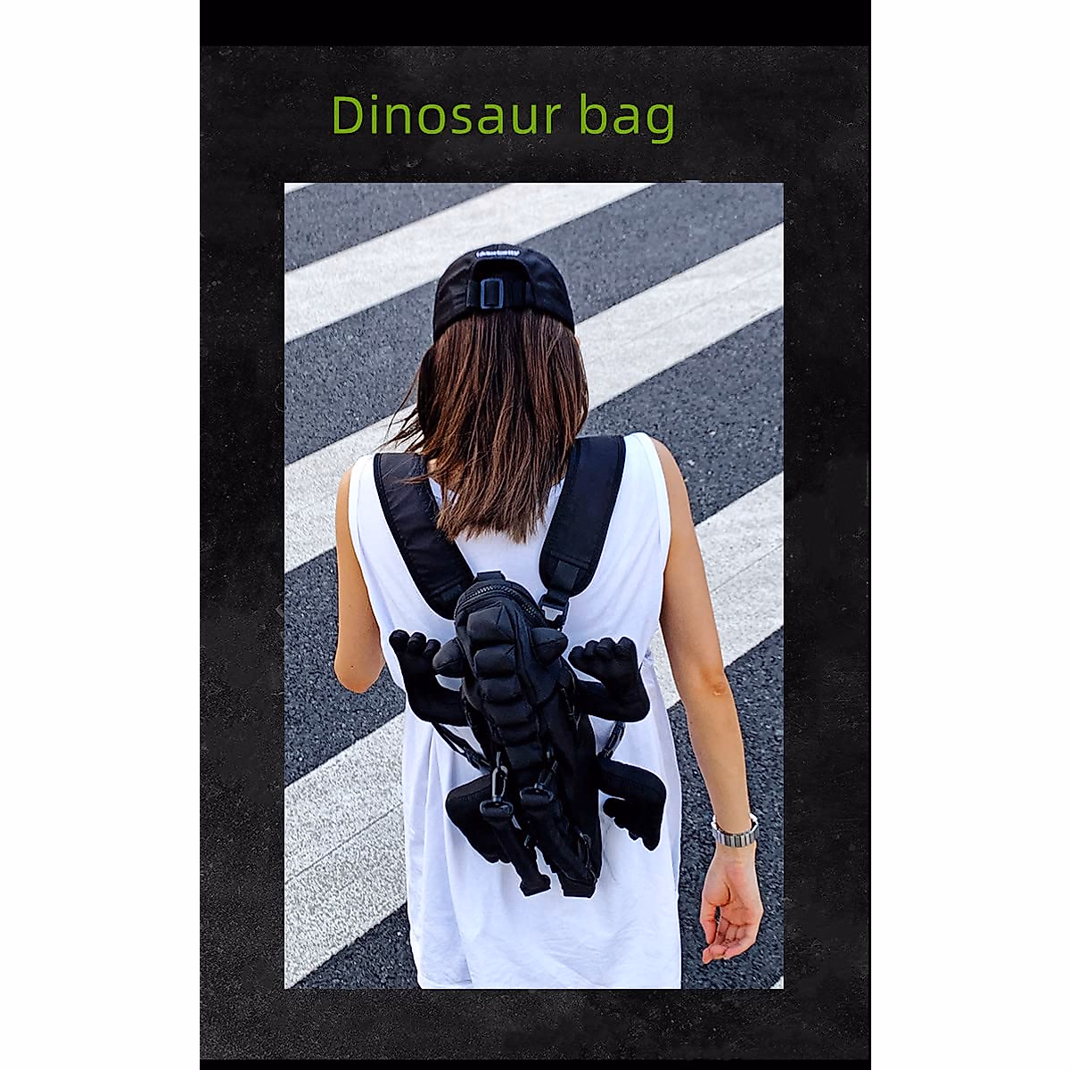 ALANZE Dinosaur Backpack-Backpack-Student Backpack-Travel Backpack-Handbag-Suitable for Men and Women Short Trips Going to School