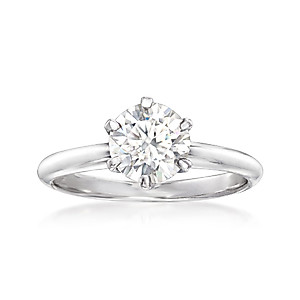 Ross-Simons 1.50 Carat Moissanite Ring in Sterling Silver. Size 6