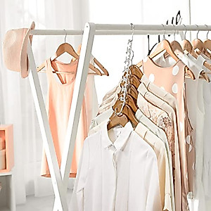 HOUSE DAY Magic Hangers Space Saving Hangers for Clothes Hangers Space Saving Wardrobe Clothing Hanger Organizer Closet Space Saver Hangers (12 Pack)