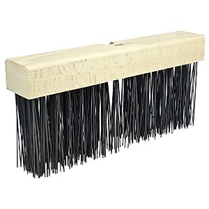 Weiler 42030 Flat Wire Broom with 14" Hardwood Block, 5" Trim Length, Made in the USA