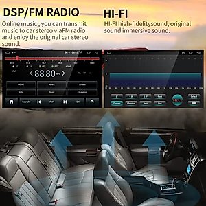 2023 Android 11 Double Din Car Stereo with Wireless Apple Carplay Android Auto, Hikity 10 Inch Touch Screen Car Radio with HiFi/BT/GPS Navigation Support Fastboot Backup Camera WiFi Connection