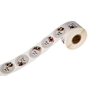 Fall Floral Frames Thank You Stickers / 4 Alternating Designs / 500 Boho Thank You Stickers / 1.5" Autumn Wedding Envelope Seals