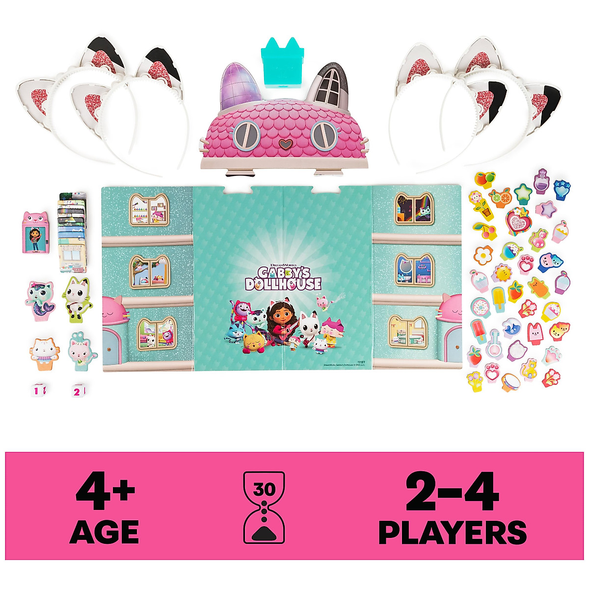 Spin Master Games, Gabby’s Dollhouse, Meow-Mazing Board Game, Board Game for Kids, Family Games, Preschool Game for Families & Kids Ages 4+