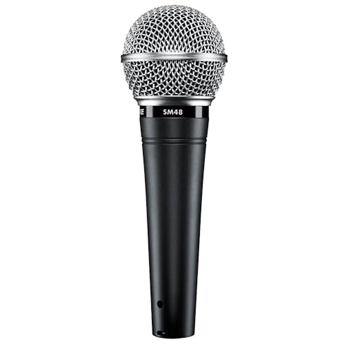 Shure SM48 Cardioid Dynamic Vocal Microphone with Shock-Mounted Cartridge, Steel Mesh Grille and Integral Pop Filter, A25D Mic Clip, Storage Bag, 3-pin XLR Connector, No Cable Included (SM48-LC)