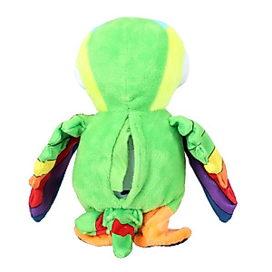 La Granja De Zenon - 20CM Interactive Parrot Pepe - Musical Plush - Repeat, Walk and Play Songs - El Reino Infantil