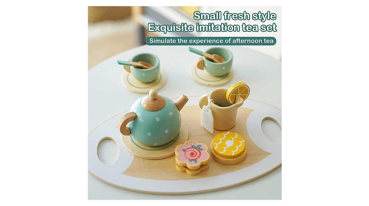 Wooden Toy Tea Set for Kids | Pretend Play & Educational Fun