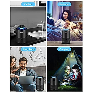 Mosquito Trap NONTAIL Fruit Fly Traps for Indoors,Catcher & Killer for Gnat, Moth, Flies, Non-Zapper Insect Traps with UV Light Fan & Sticky Glue