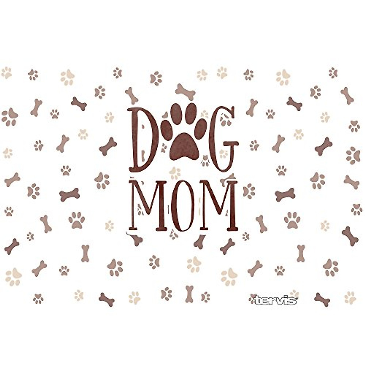 Tervis Dog Mom Insulated Tumbler with Clear and Black Hammer Lid, 30 oz Stainless Steel, Silver