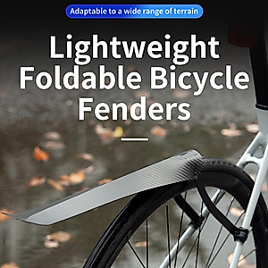 NELboNs Bike Fender Adjustable for Road Mountain Bike Tire Rear Mud Guard Fender Foldable and Light Weight