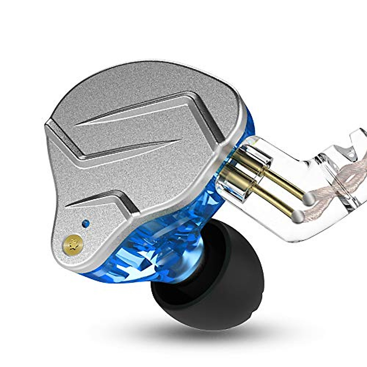 KZ ZSN Pro 1BA+1DD Hybrid in Ear Earphones Monitor Running Sports Headphones HiFi Bass Metal Wired Earbuds (No Mic, Blue)