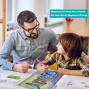 DIY 5D Diamond Painting Kits for Adults, Full Drill Diamond Embroidery Kits for Adults Cross Stitch Crystal Rhinestone Pictures Arts Craft Home Wall Decoration, 12x16 Inch