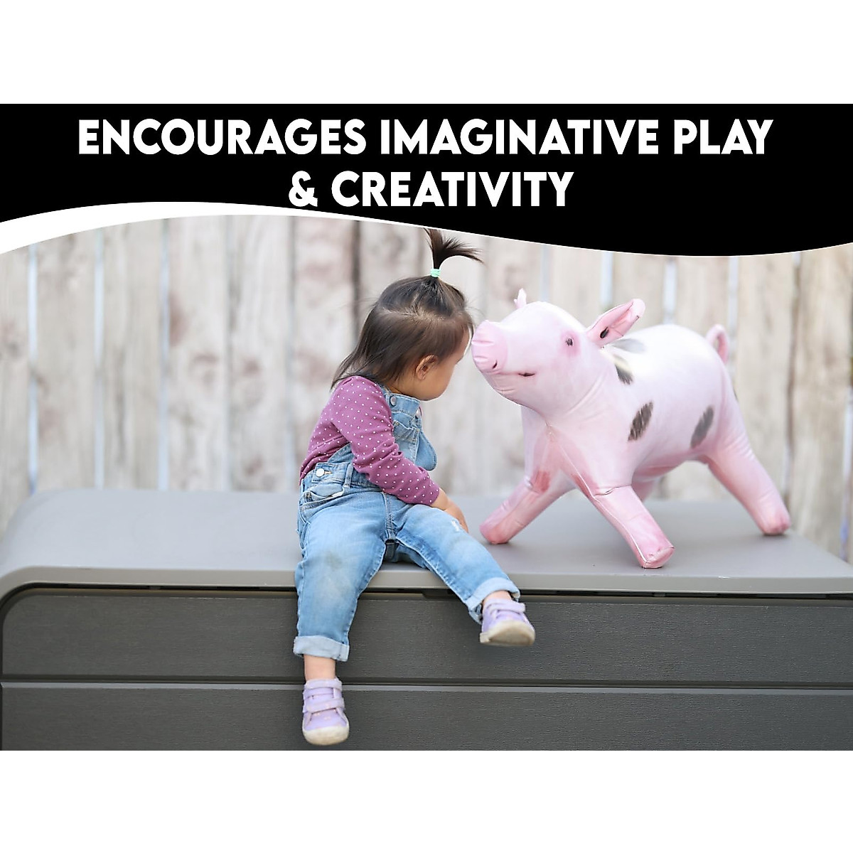 Inflatable Pig, Decorations for Birthday Party Supplies Toy, Cowboy & Cowgirl Farm Theme Gifts, Blow Up Boar Decor, Inflables Para Fiestas Pig Balloon, Fun Decoy Pig Inflatable Party Decoration