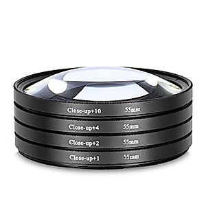 55mm 7PC Filter Set for Sony Alpha a7, Alpha a7 II, Alpha a7 III Camera with 28-70mm Lens, a6600 with 18-135mm Lens - Includes 3 PC Filter Kit (UV-CPL-FLD) and 4PC Close Up Filter Set (+1+2+4+10)