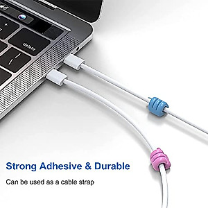 TICHEROMU 32 Pcs Thumb Hooks Silicone Cable Clips Self Adhesive, Cable Holder, Cable Organiser, Creative Adhesive Thumb Cable Clip Key Hook Wall Hangers