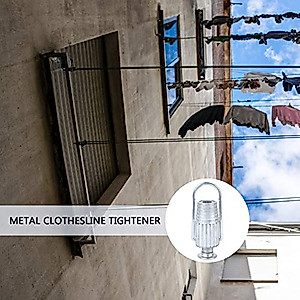 TOPBATHY Clothesline Tightener Sunline Line Tight Grips Tools Aluminium for Pulleys and Fixed Clothes Lines Household Laundry Supplies 2pcs