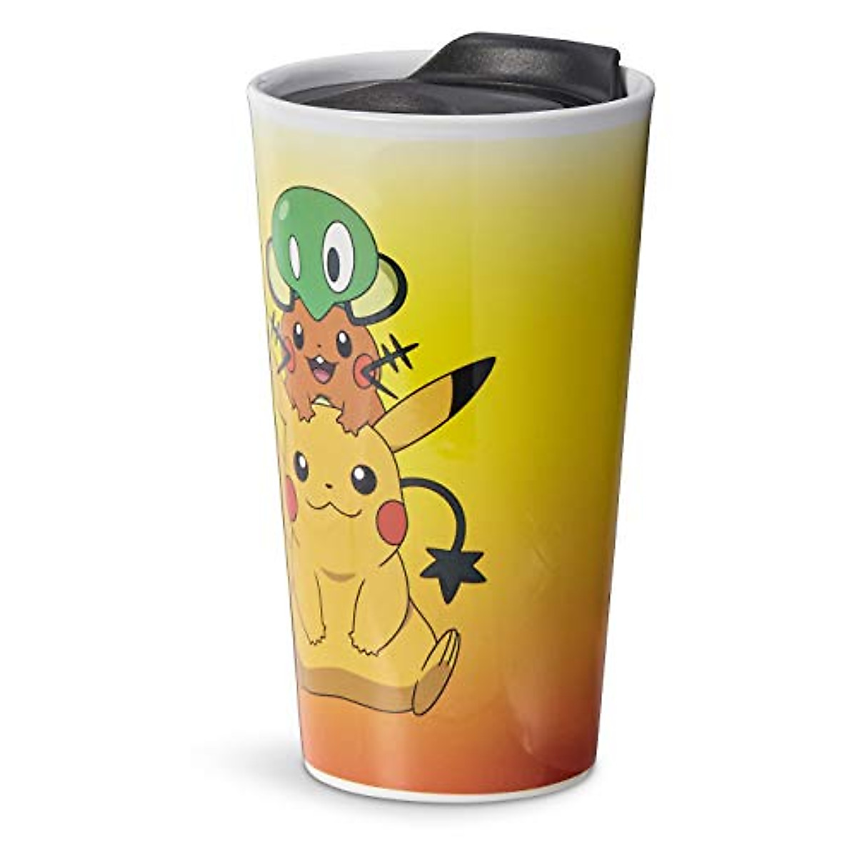 Pokémon XY Series Travel Mug | Pikachu, Dedenne, & Squishy | Perfect For Fans Of The Pokémon Series | Holds 16 Ounces