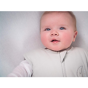 Baby Brezza 3-in-1 Baby Sleepsuit - Unique Swaddle Transition Sleepsuit - Breathable with Mesh Panels - Converts Between Sleepsuit, Wearable Blanket & Sleep Vest, 3-6 Months, Grey