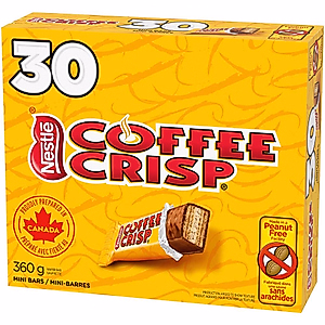 Nestle Coffin Crisp Coffee Crisp 30x12g Snack Size Bars - Imported From Canada