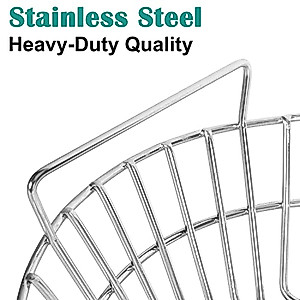 Charcoal Ash Basket for Large Big Green Egg Grill, Kamado Classic, Pit Boss, Louisiana Grills, Primo Kamado Grill and Large Grill Dome, Heavy Duty Stainless Steel