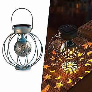 Hanging Solar Lanterns Table Lamp Moon Star Pattern¡­