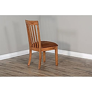 Sunny Designs Sedona 19" Traditional Mindi Wood Slatback Chair in Rustic Oak