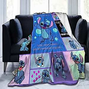Cartoon Blanket Super Soft Flannel Throw Blanket Warm Comfortable Cute Blanket for Couch Bed Sofa Living Room for Kids Adults All Season 80"x60"