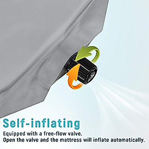 Minnebaby 8 Panel Playpen Mattress Compatible with Regalo Extra Large Play Yard, Self Inflating Octagon Playard Mat, Comfortable and Portable Pad with Carry Bag - Grey