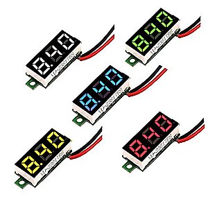 MCIGICM Voltage Tester, 2.5V-30V Mini Digital DC Voltmeter with 0.28 inch LED Display (5 Pcs)