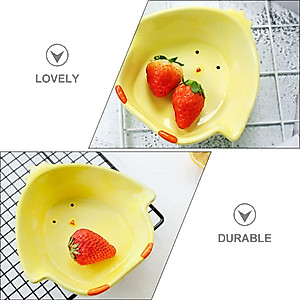 BESTonZON Easter Chick Shaped Salad Bowl Ceramic Dessert Bowl Cute Animal Food Serving Bowl Creative for Kitchen Restaurant
