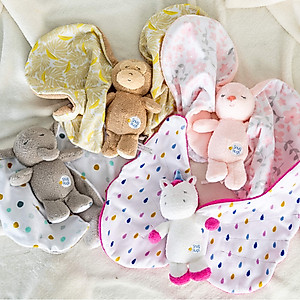 KIDS PREFERRED Snug Hugs Bunny Blanky, Stuffed Animal Lovey Blanket 6 inches