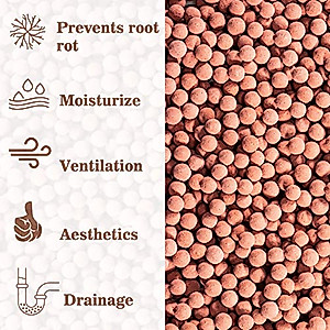 Sukh Clay Pebbles for Plants - Pebbles for Indoor Plants 100% Natural Clay, Used for Drainage, Decoration, Aquaponics, Hydroponics and Other Gardening Essentials Hydroton Small Pebbles Leca for Plants