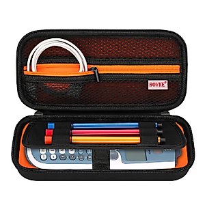 BOVKE Hard PU Graphing Calculator Carrying Case for TTexas Instruments TI-30XS Multiview/TI-34 Multiview/TI-36X Pro Scientific Calculator, Extra Pocket for USB Cables Pens Other Items, Black