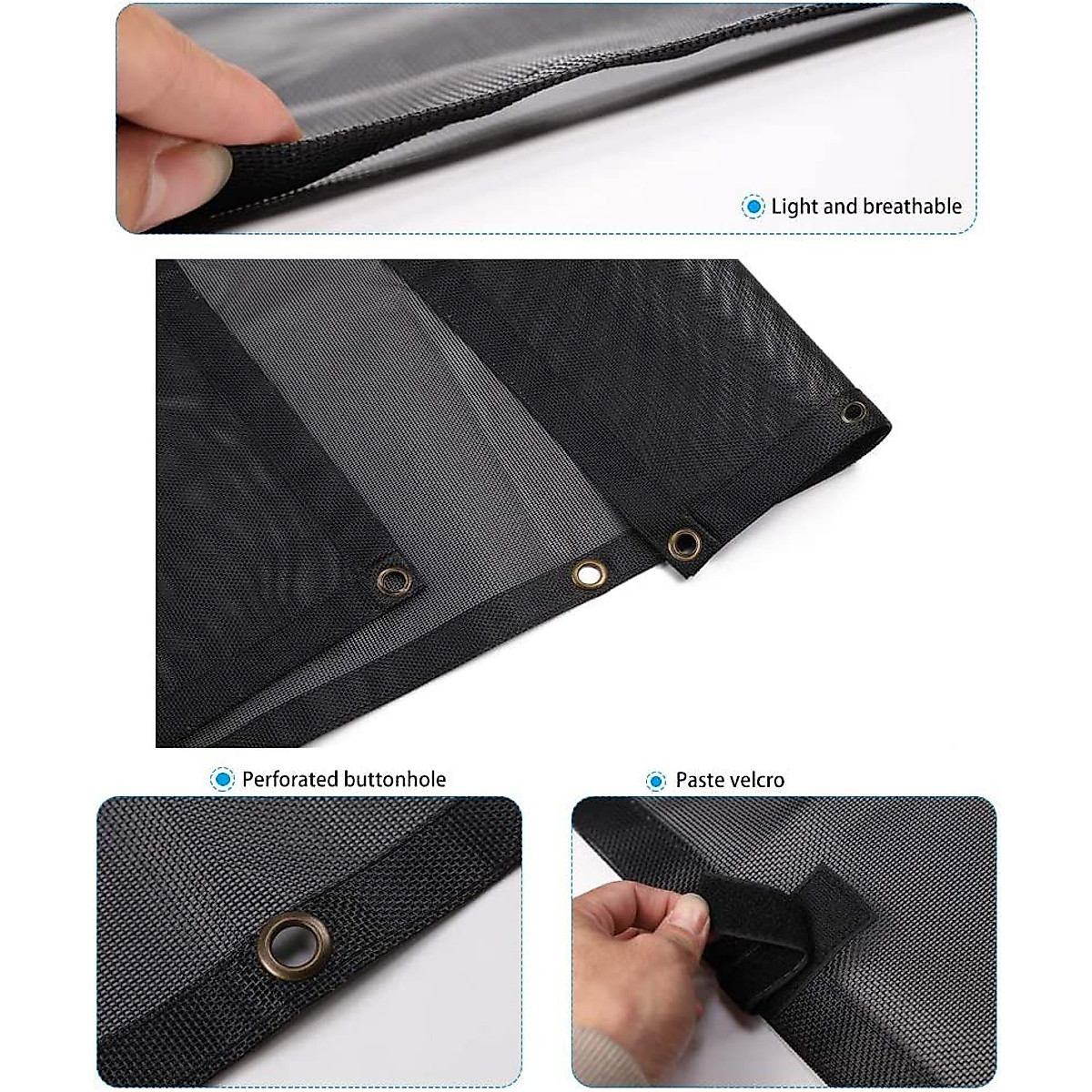 RT-TCZ Sunshade Mesh Bikini Top Cover Provides UV Sun Protection for 1997-2006 Jeep Wrangler TJ & Unlimited (TJ-Black)