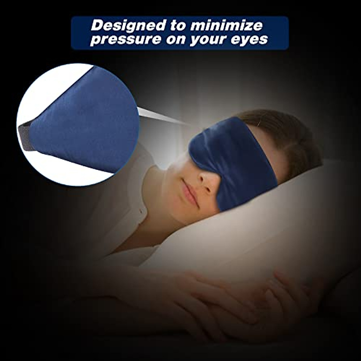 Alaska Bear Organic Mulberry Silk Sleep Mask Luxury and Lustrous Eye Cover for Sleeping, Gift Ready Packaging (Twilight Blue)