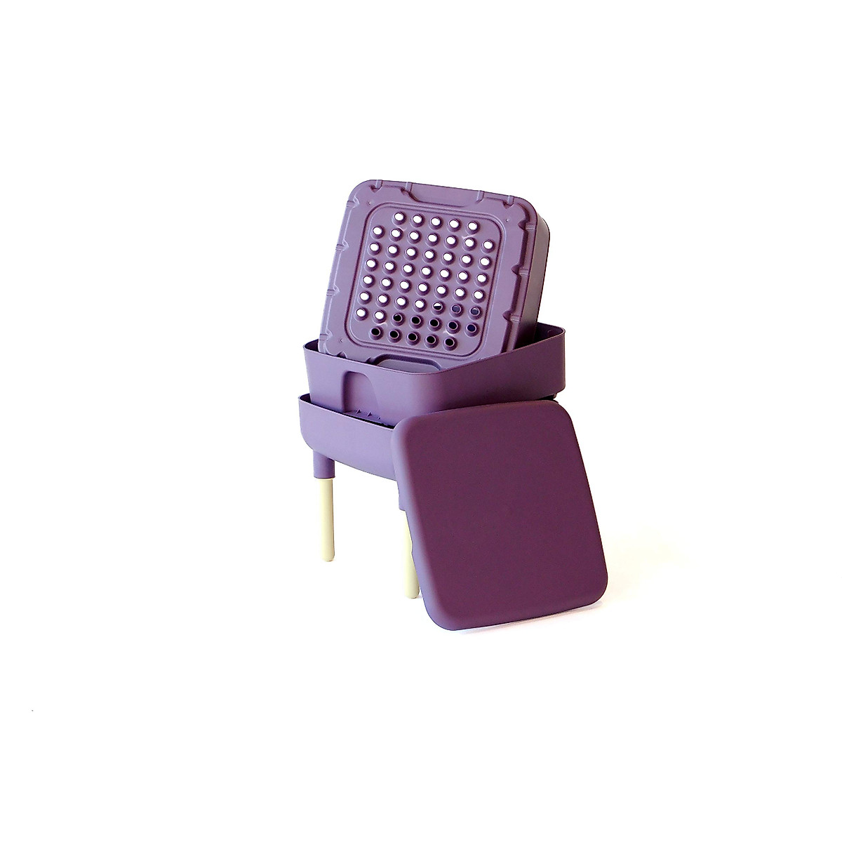 FCMP Outdoor - The Essential Living Composter, 2-Tray Worm Composter, Plum