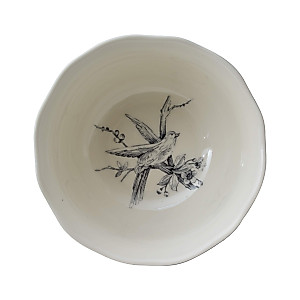 222 Fifth Adelaide 16-Piece Porcelain Dinnerware Set with Round Plates, Bowls, and Mugs, Dark Blue