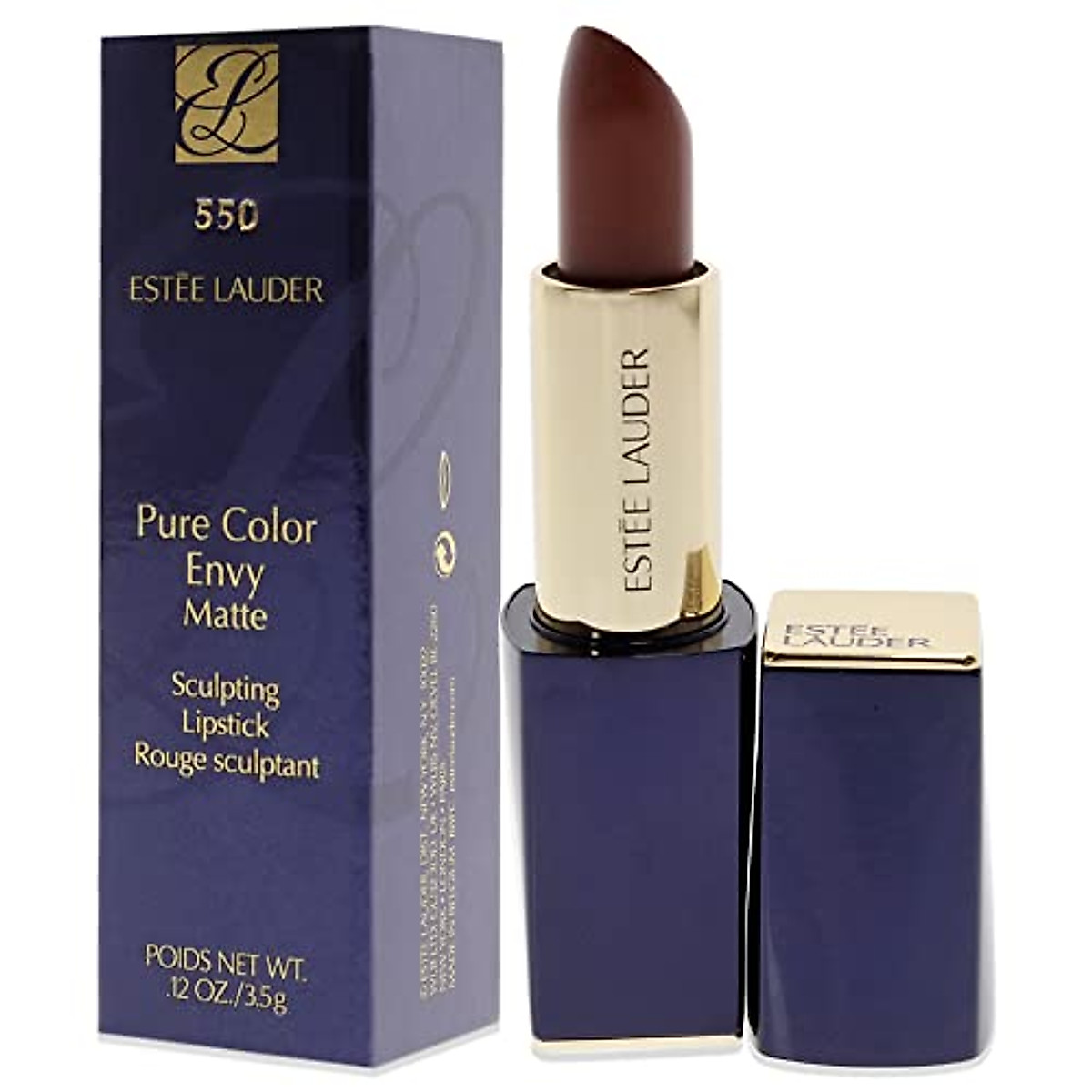 Estee Lauder Pure Color Envy Matte Sculpting Lipstick - 550 Mind Game for Women - 0.12 oz Lipstick