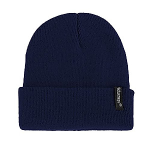 Durio Baby Beanies - Warm Knit Beanies for Boys & Girls, 6-36 Months, Cute Winter Hats in Navy