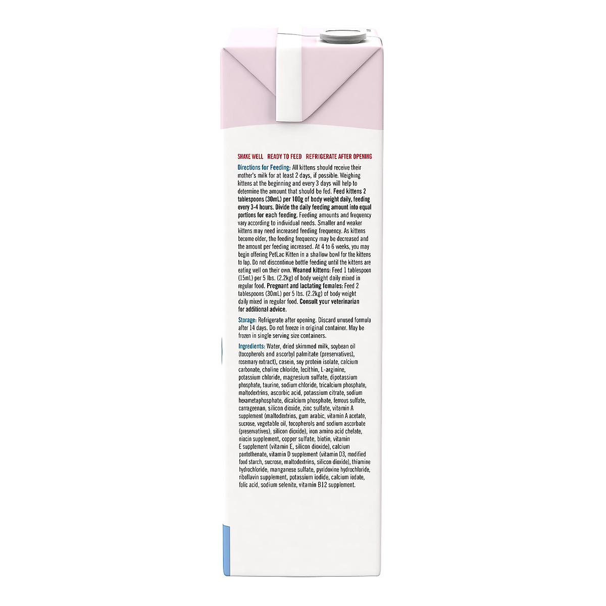 Pet-Ag PetLac Liquid for Kittens - 32 oz - Ready-to-Feed Milk Replacement for Kittens Newborn to Six Weeks Old - Easy to Digest