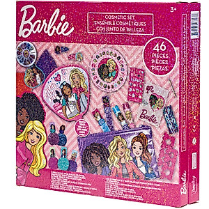 Barbie - Townley Girl Mega Cosmetic Makeup Gift bag Set includes Lip Gloss, Nail Polish & Hair Accessories and more! for Kids Girls, Ages 3+ perfect for Parties, Sleepovers and Makeovers