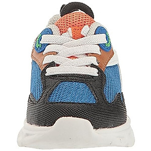 Carter's Kids Adusa Light-Up Sneaker, Blue/Orange, 12 US Unisex Toddler