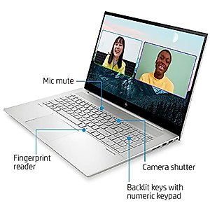 2022 HP Envy Laptop 17.3" FHD IPS Touchscreen 11th Intel i7-1165G7 Nvidia Geforce MX450 Graphics 32GB DDR4 1TB SSD WiFi 6 Fullsize Backlit Keyboard w/ Numpad and FP Reader Win 11 Pro w/32GB USB