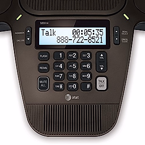 AT&T SB3014 DECT 6.0 Conference Phone with Four Wireless Mics, Black