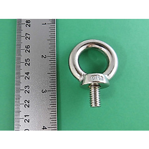 US STAINLESS Stainless Steel 316 Lifting Eye Bolt 5/16" UNC Marine Grade Heavy Duty Pitch of 18
