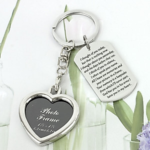 HUTIMY Memorial Jewelry for Loss of Father Mother Dad in Heaven Gift for Daughter Son Lose Jewelry Sympathy Keychain