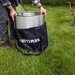 CRAFTSMAN 19.5" Smokeless Wood Fire Pit Portable Stainless Steel Camping, RVing, Backyard Bonfire fire Pit