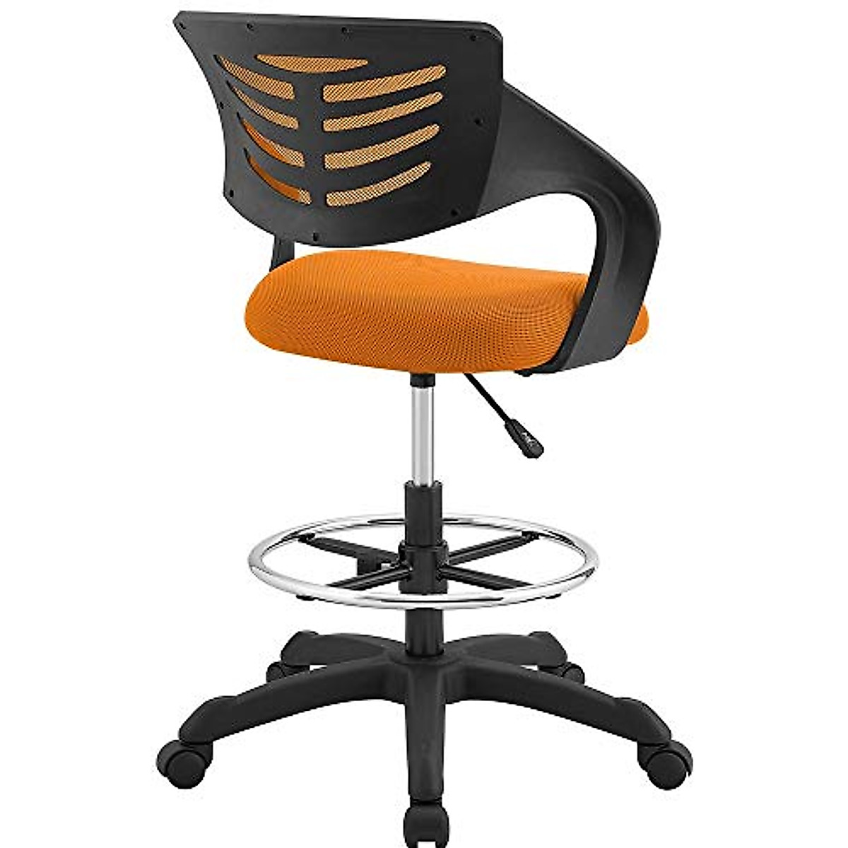Modway Thrive Drafting Chair - Tall Office Chair for Adjustable Standing Desks in Orange