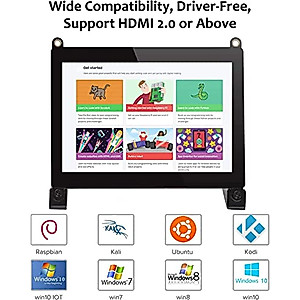 EVICIV Raspb Pi Touchscreen Monitor 5 Inch Screen Display 800×480 Mini LCD Screen Small HDMI Portable Monitor Compatible with Raspb Pi Model B-4 3B Raspbain,Ubuntu,Windows LoT,Windows 10 8 7